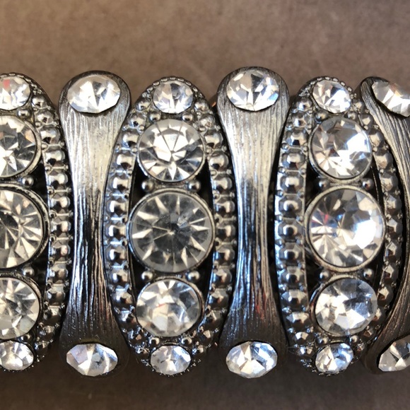 Jewelry | Pageant Prom Stretchy Crystal Cuff Bracelet | Poshmark